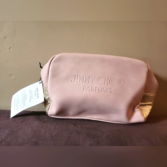 Jimmy Choo Parfums | Bags | Nwt Jimmy Choo Parfums Blush Gold Glitter ...
